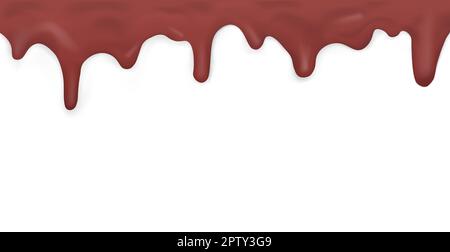 Dark dripping caramel, pattern on white background - Vector Stock Photo ...