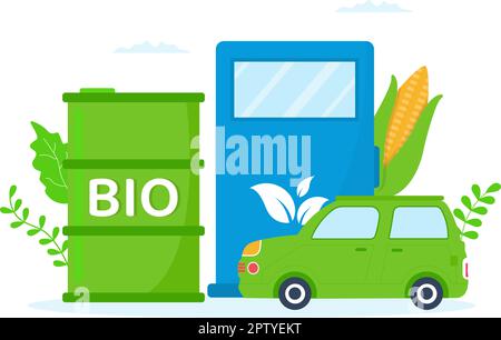 Biofuel Life Cycle of Natural Materials and Plants with Green Barrels ...