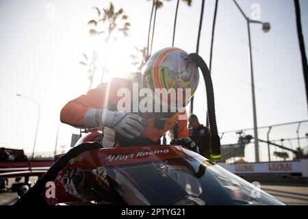 Long Beach, CA. 15th Apr, 2023. MYLES CHEEK (577) of Anaheim, CA drives ...