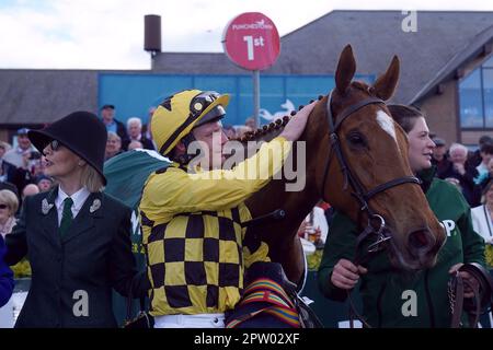 Jockey Paul Townend and owner Marie Donnelly after winning the Paddy ...