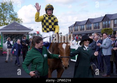 Jockey Paul Townend and owner Marie Donnelly after winning the Paddy ...