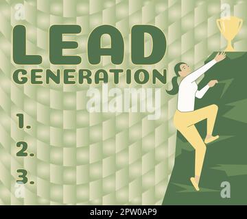 Hand writing sign Lead Generation, Word for process of identifying and ...