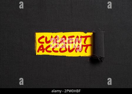 Sign displaying Current Account, Business showcase personal bank ...