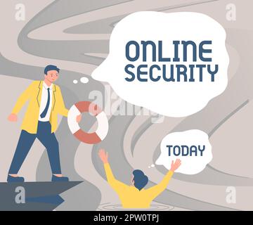 Writing displaying text Online Security. Business idea act of ensuring ...