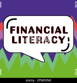 Conceptual caption Financial Literacy. Business showcase Understand and ...