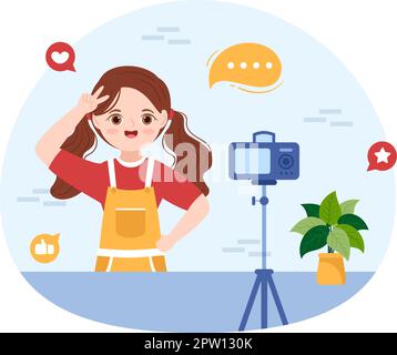 Celebrity Influencer with Posts on Internet for Advertising Marketing ...