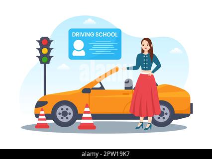 Driving School with Education Process of Car Training and Learning to ...