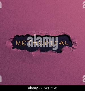 Hand writing sign Methodical, Internet Concept System of Methods used ...