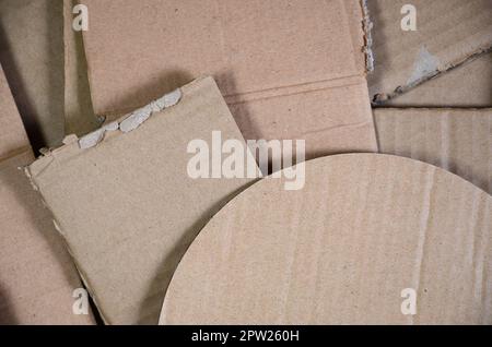 Background of paper textures piled ready to recycle. A pack of old ...