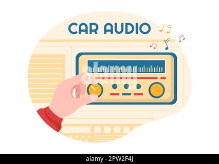 Driving a Car Listening to Music with Loud Speakers or Sound System in ...