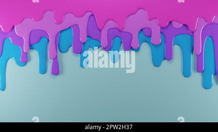Dripping layers in shades of blue and purple. Abstract concept ...
