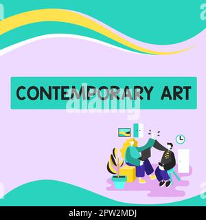 Writing displaying text Contemporary Art. Business concept made today ...