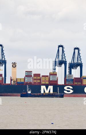 Oil products tanker Rix Merlin leaving the Port of Harwich Stock Photo ...
