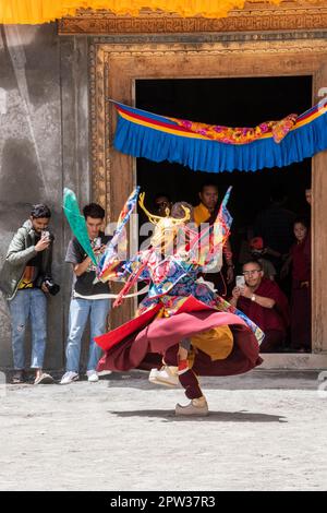 A Monk Dancing during the Phyang Monastery Festival in Ladakh, India ...