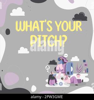 Handwriting text What's Your Pitch. Business approach make a determined ...