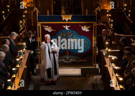 The anointing screen which will be used in the coronation of King ...