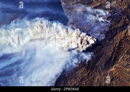 Big forest fires from outer space. Elements of this image furnished ...