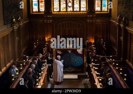 The anointing screen which will be used in the coronation of Britain's ...