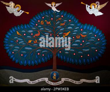 The anointing screen which will be used in the coronation of King ...