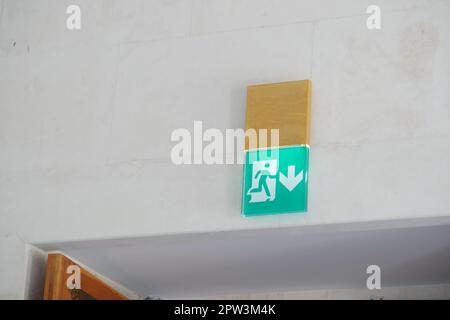 emergency exit door at super market Stock Photo - Alamy