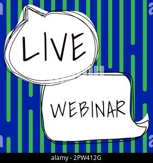 LIVE WEBINAR text written on pink grungy stamp sign Stock Photo - Alamy