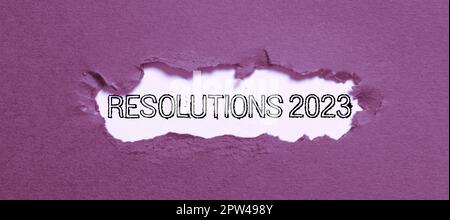 Inspiration showing sign Resolutions 2023. Business approach list of ...