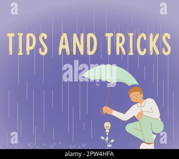 Writing displaying text Tips And Tricks. Concept meaning helpful ...