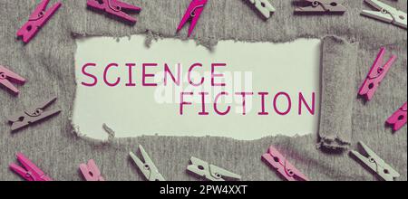 Handwriting text Science Fiction, Word for Fantasy Entertainment Genre ...