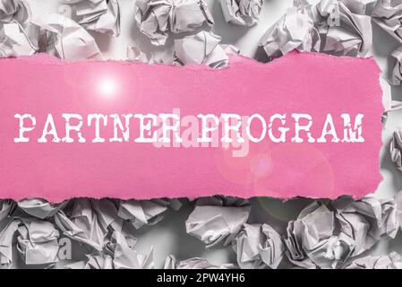 Conceptual caption Partner Program, Business concept business strategy ...