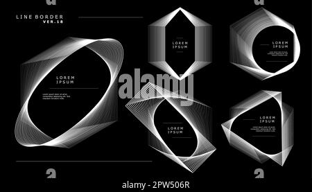 Modern blended lines abstract border design template. Minimal line wave ...