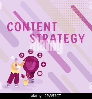 Hand writing sign Content Strategy. Internet Concept Marketing ...