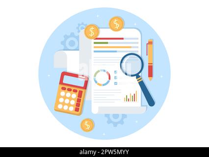 Business Audit of Documents with Charts, Accounting, Calculations and ...