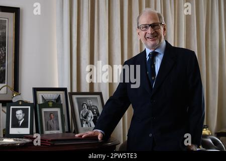 Chair of the Australian Monarchists League Philip Benwell poses for a ...