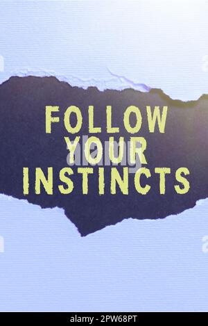 Writing displaying text Follow Your Heart, Internet Concept Motivation to do what is right and ...