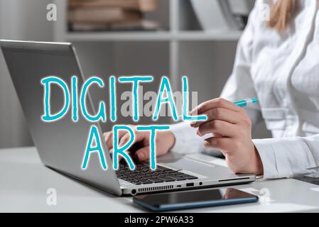 Hand writing sign Digital Art, Business overview use of skill and ...