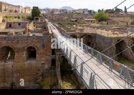 Herculaneum, Campania, Italy - June 29, 2021: Ruins of an ancient city ...