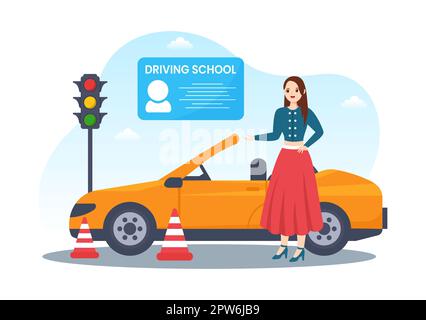 Driving School with Education Process of Car Training and Learning to ...