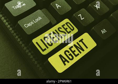 Conceptual caption Licensed Agent. Word for Authorized and Accredited ...