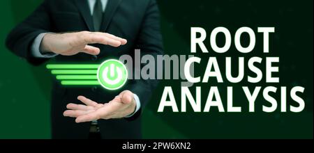 Inspiration showing sign Root Cause Analysis, Concept meaning Method of Problem Solving Identify ...