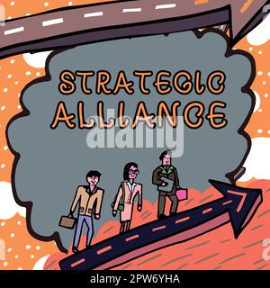 Writing displaying text Strategic Alliance. Word Written on a bond ...