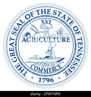 The State Seal of Tennessee on a white background Stock Photo - Alamy
