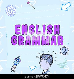 Inspiration showing sign English Grammar. Concept meaning courses cover ...