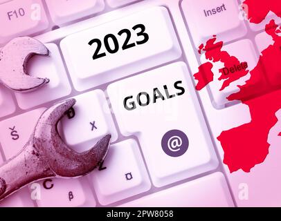 Handwriting text 2023 Goals, Business showcase A plan to do for ...