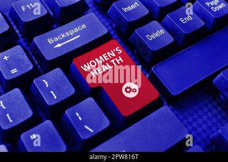 Handwriting text Women's Health. Business showcase Women's physical ...