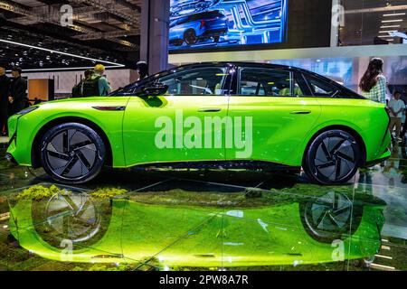 Hongqi E001 electric sedan on display at the 2023 Shanghai Auto Show Stock Photo - Alamy