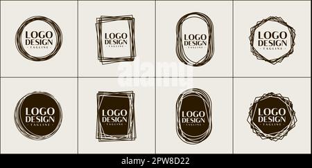 Vintage border line Template vector illustration design Stock Vector ...
