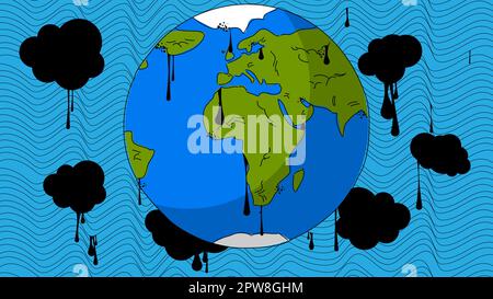 Planet Earth Graffiti. Abstract modern street art decoration ...