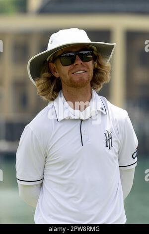 Scott Vincent of Iron Heads GC hits his shot from a bunker on the ...