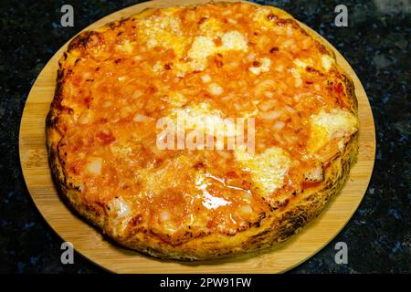 Traditional rustic palm heart pizza in Brazilian style Stock Photo - Alamy