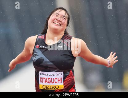 Japanese javelin thrower Haruka Kitaguchi performs during Oda Memorial ...